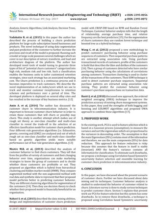 A Comparative Study of Techniques to Predict Customer Churn in Telecommunication Industry | PDF
