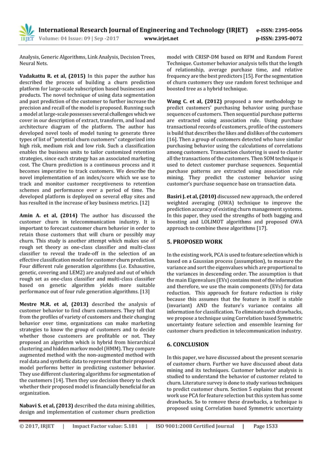 A Comparative Study of Techniques to Predict Customer Churn in Telecommunication Industry | PDF