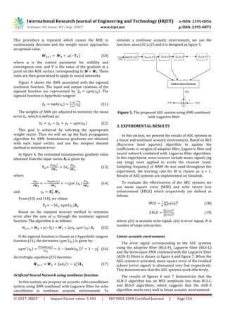 A New Method for a Nonlinear Acoustic Echo Cancellation System | PDF