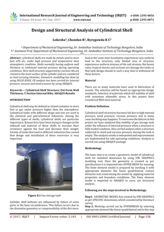 Design and Structural Analysis of Cylindrical Shell | PDF