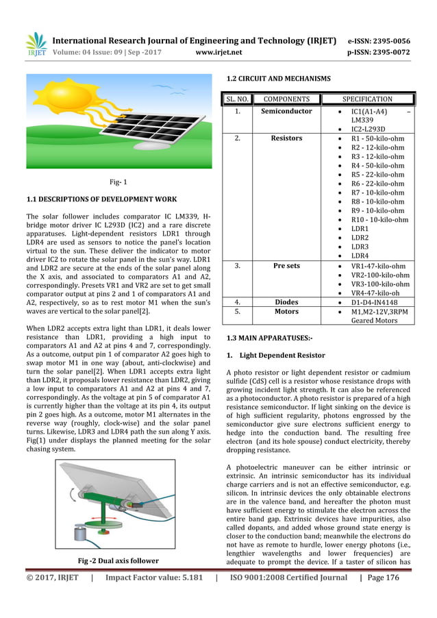 Dual Axis Solar Tracking System using LDR | PDF