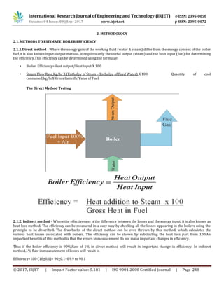 To Calculate and Improvement in the Efficiency of FBC Boiler | PDF