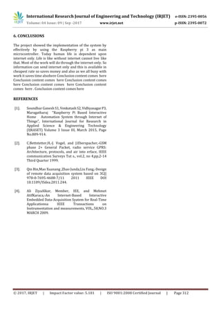 Industrial Automation Monitor and Control using IoT | PDF