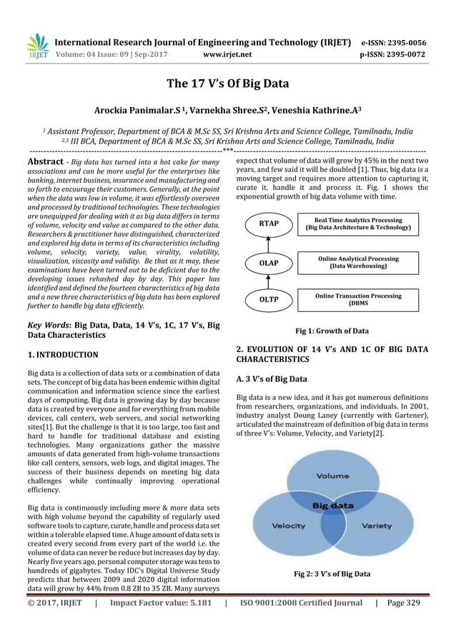 The 17 V’s of Big Data | PDF