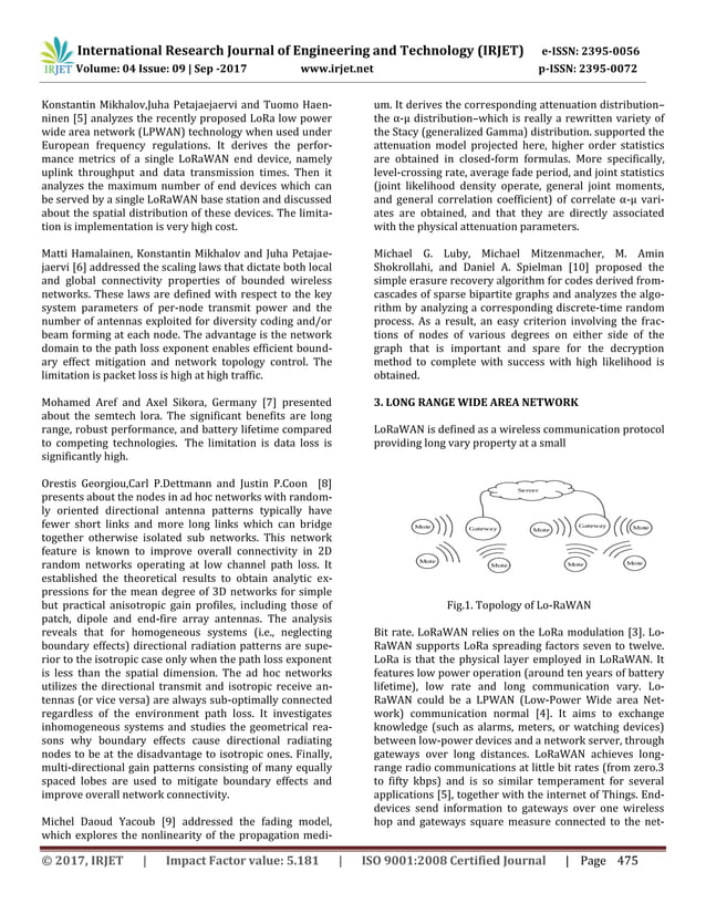 Analytical Study of Dedicated Network for IOT using LoRaWAN Technologies | PDF | Internet of ...