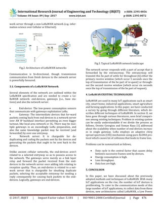 Analytical Study of Dedicated Network for IOT using LoRaWAN Technologies | PDF