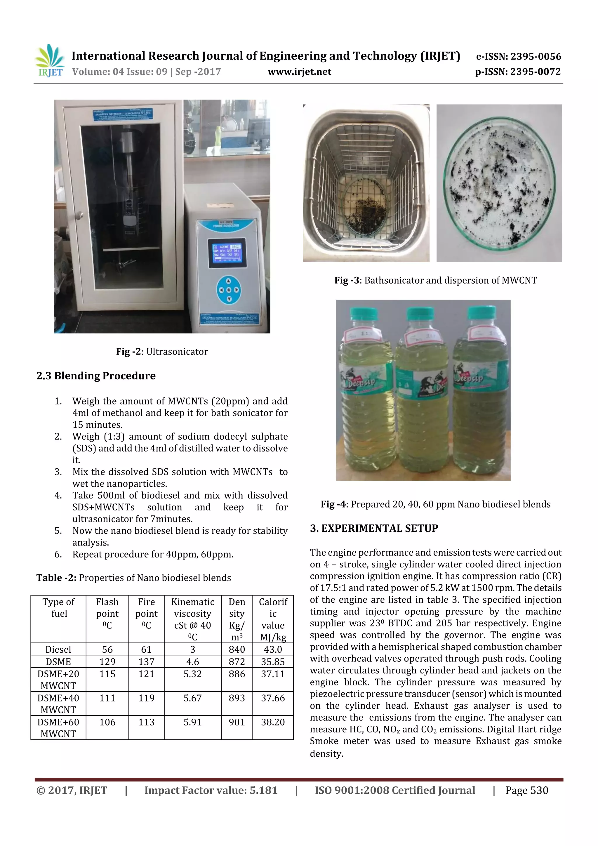 Performance and Emission Characteristics of Nano Biodiesel Blends ...