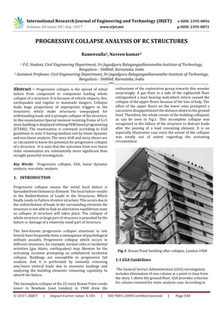 Progressive Collapse Analysis of RC Structures | PDF