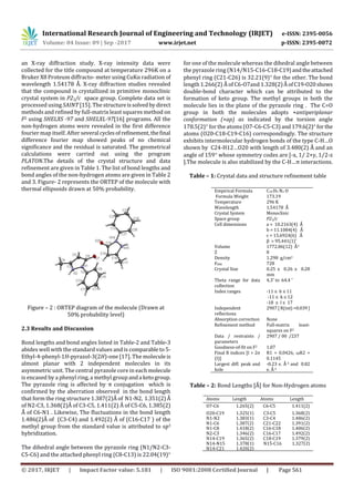 Synthesis, Crystal and Molecular Structure Studies of a new Pyrazole compound | PDF