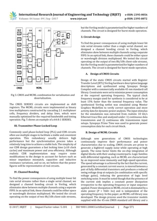 Power Optimized Transmitter for Future Switched Network | PDF