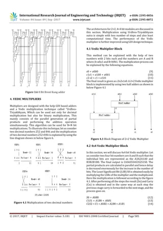 Designing of Adders and Vedic Multiplier using Gate Diffusion Input | PDF