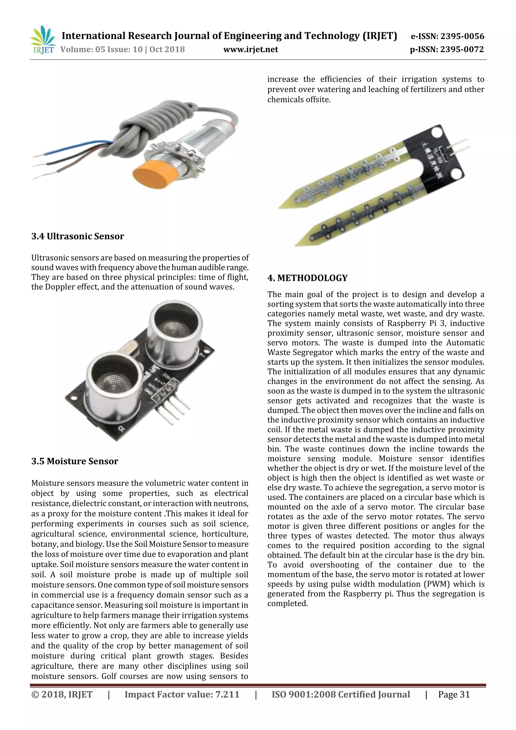 IRJET- Raspberry Pi Baesd Automated Waste Segregation System | PDF