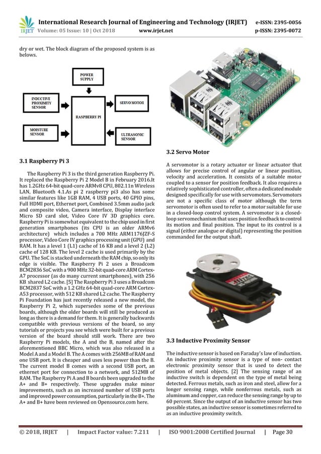 IRJET- Raspberry Pi Baesd Automated Waste Segregation System | PDF