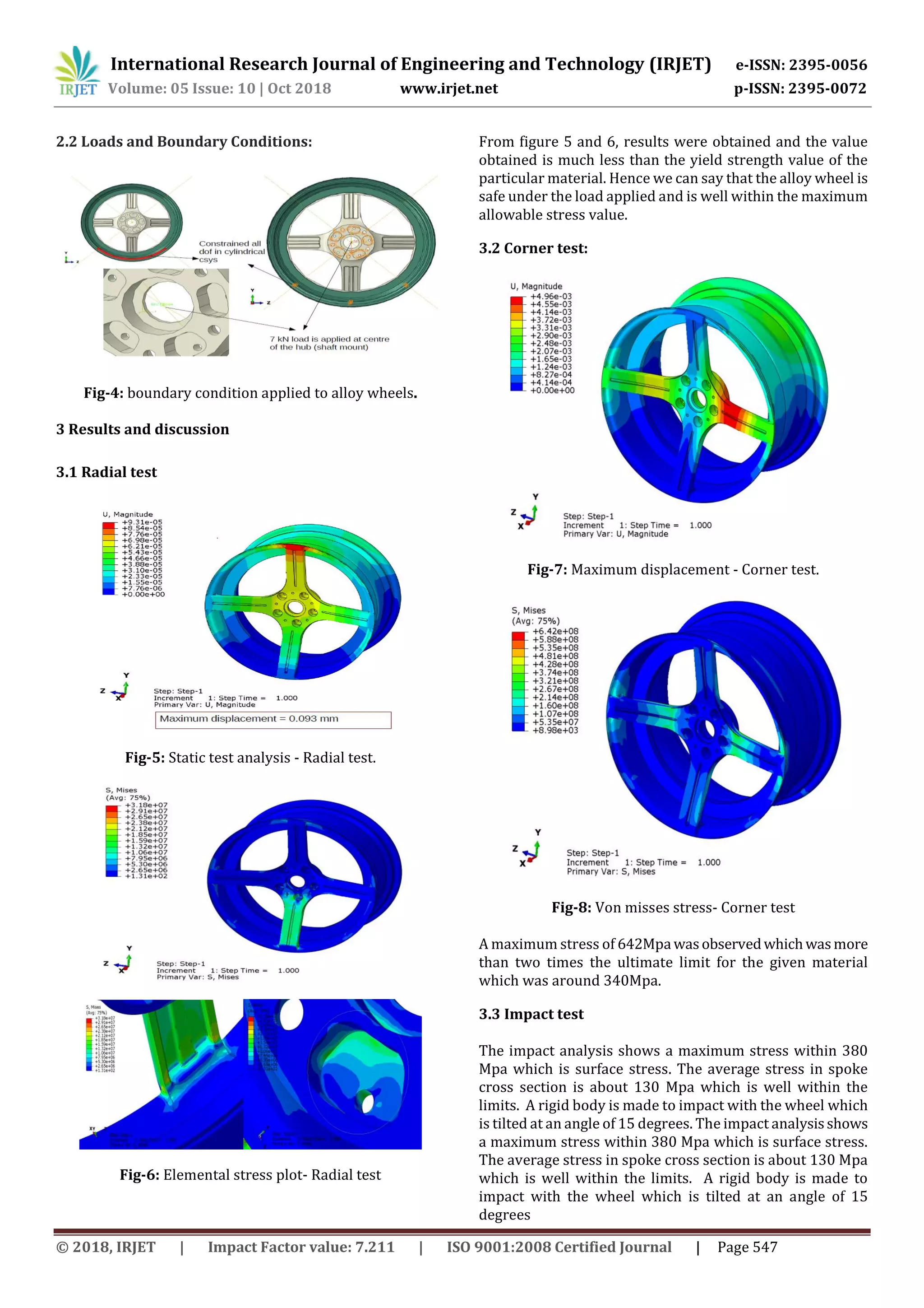 IRJET- Design and Analysis of Alloy Wheel for Multi-Purpose Vehicle | PDF