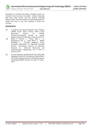 IRJET- Smartphone Based Wheelchair | PDF