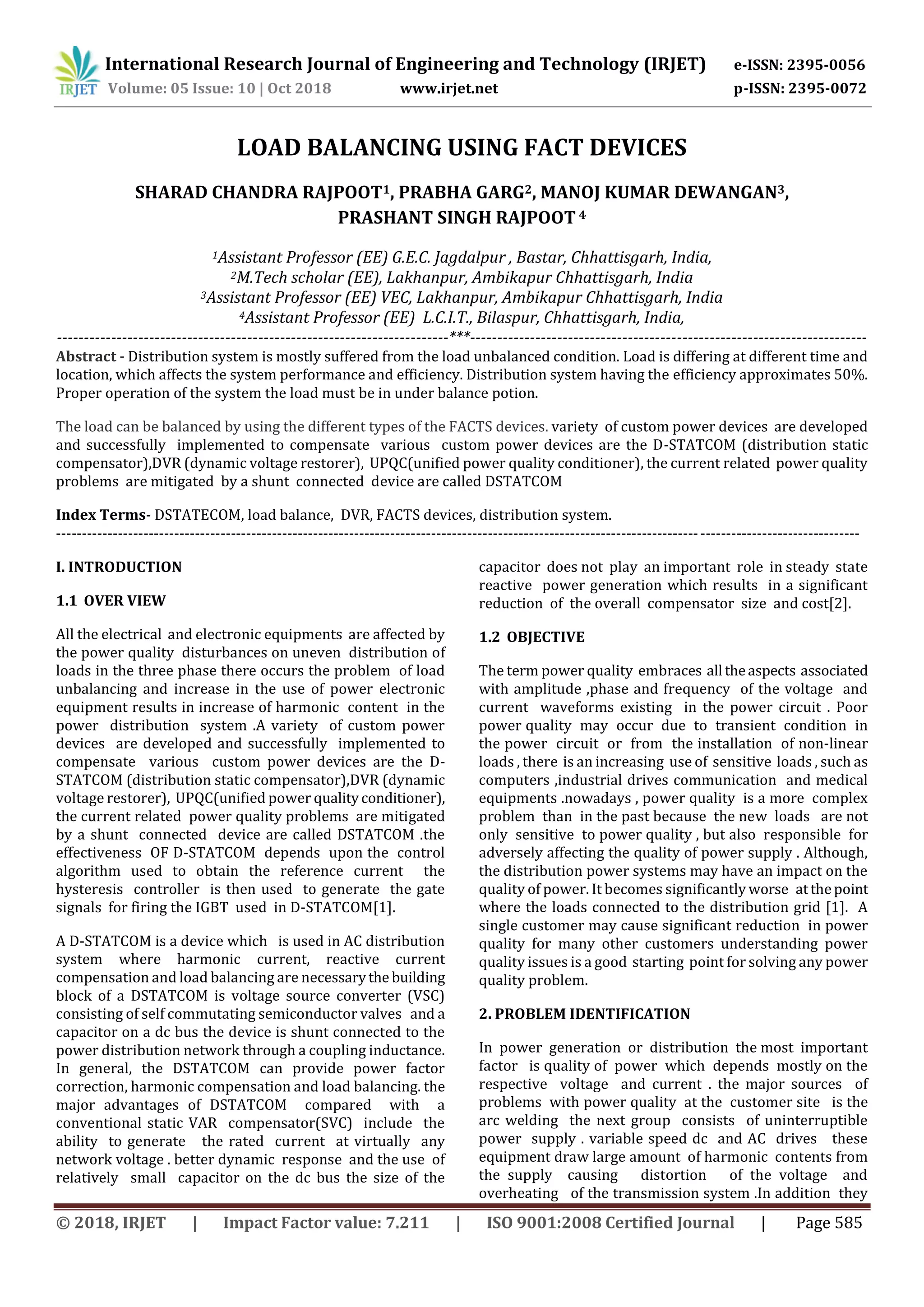 IRJET- Load Balancing using Fact Devices | PDF