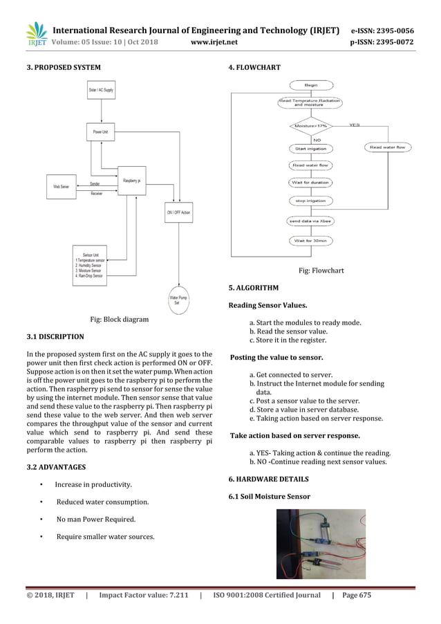 IRJET- Smart Drip Irrigation System using IoT | PDF | Agriculture | Industries