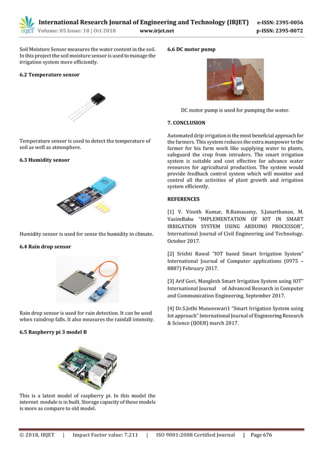IRJET- Smart Drip Irrigation System using IoT | PDF | Agriculture ...