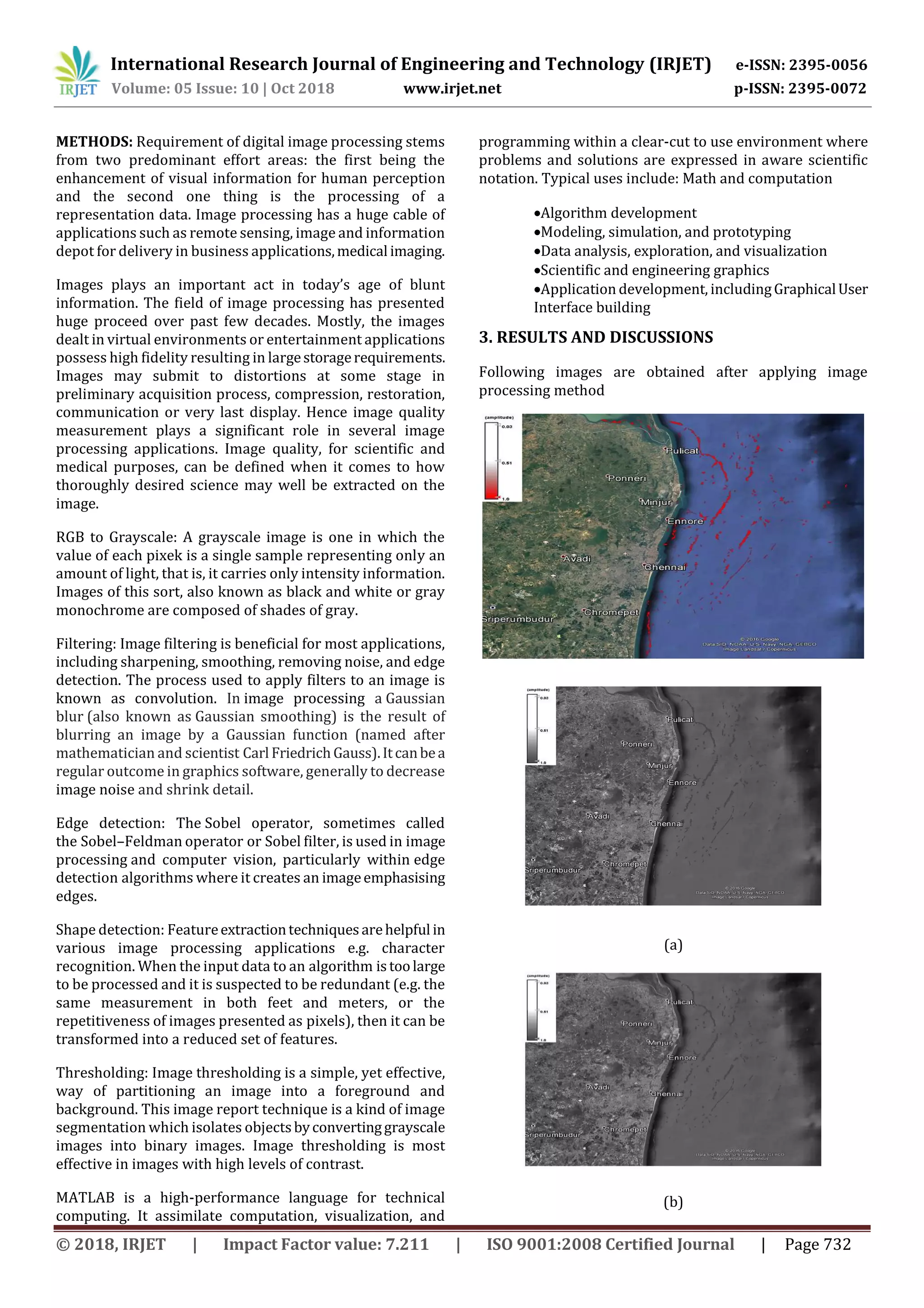 IRJET- Oil Spill Detection in MATLAB Software using SAR Images | PDF