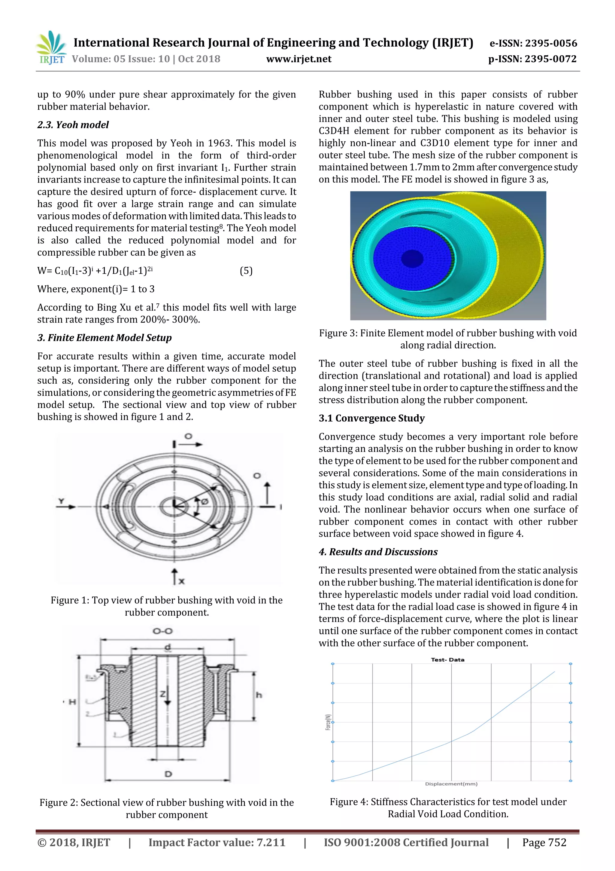 Irjet Finite Element Modelling And Simulation Of Rubber Component In