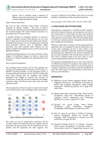 IRJET- Survey Paper on Vision based Hand Gesture Recognition | PDF | Computing | Technology ...