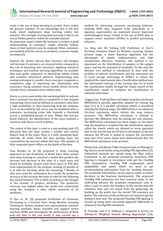 IRJET- Customer Buying Prediction using Machine-Learning Techniques: A Survey | PDF | Marketing ...