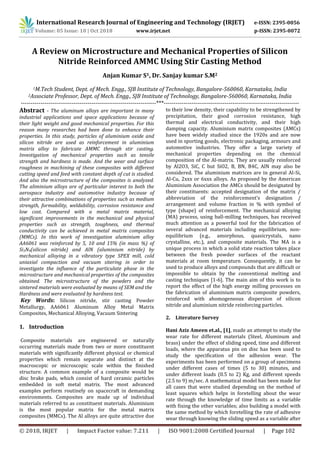 IRJET- A Review on Microstructure and Mechanical Properties of Silicon ...