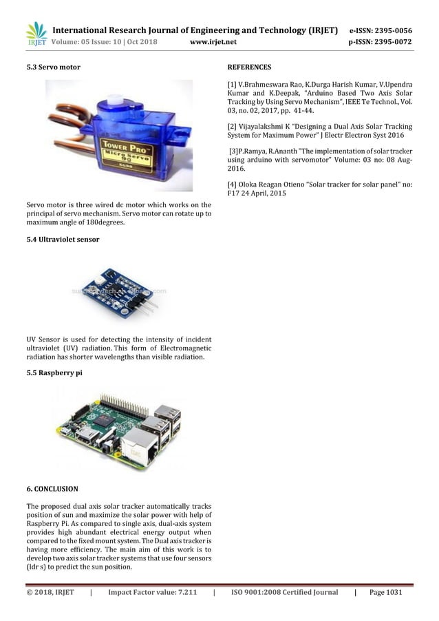 IRJET- IoT based Dual Axis Solar Tracker System | PDF | Home Appliances ...