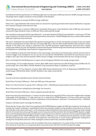 IRJET- Flywheel Power Generation and Multiplication | PDF