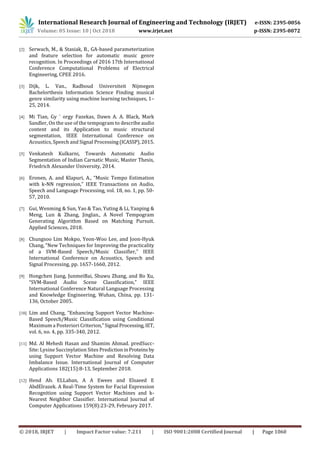 IRJET- Music Genre Classification using SVM | PDF