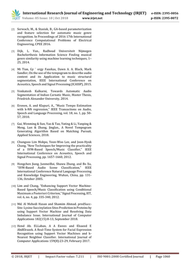 IRJET- Music Genre Classification using SVM | PDF