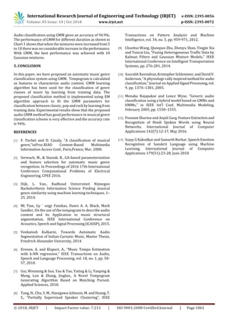 IRJET- Music Genre Classification using GMM | PDF