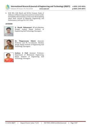 IRJET- Mechanical Characterization of Zinc Coated Mild Steel Plate ...