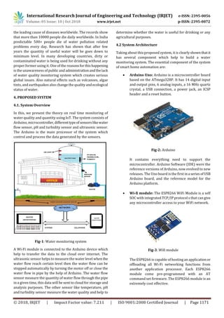IRJET- Smart Water Monitoring System using IoT | PDF