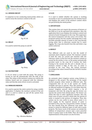 IRJET- Automatic Irrigation System using Arduino | PDF