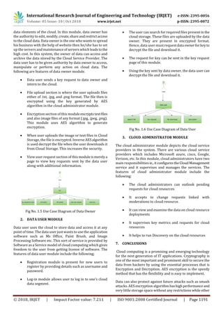 IRJET- Cloud Data Security using AES Algorithm | PDF