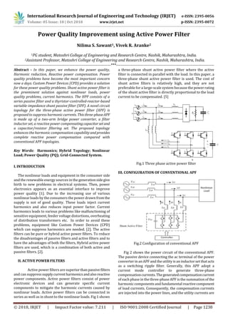 IRJET- Power Quality Improvement using Active Power Filter | PDF