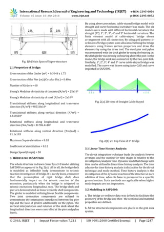 IRJET- Seismic Analysis of Curve Cable-Stayed Bridge | PDF