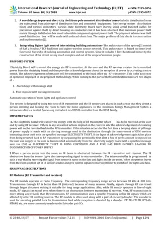 IRJET- Electricity Theft Monitoring and its Consumption Savings | PDF
