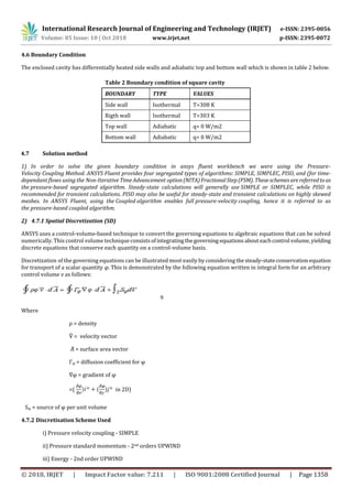 IRJET- Computational Fluid Dymamic Analysis Natural Convection Flow ...