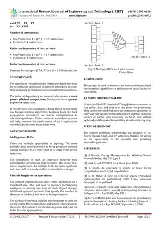 IRJET- Adding Support for Vector Instructions to 8051 Architecture | PDF