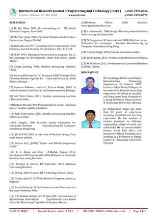 IRJET- Design and Manufacturing of Bamboo Processing Machine with ...