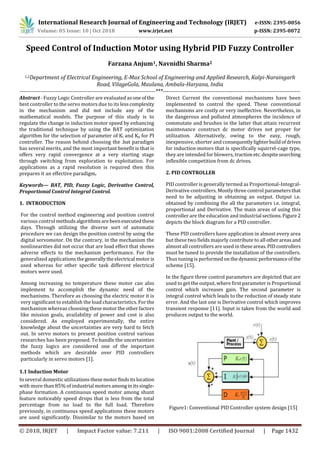 IRJET- Speed Control of Induction Motor using Hybrid PID Fuzzy Controller | PDF | Robotics ...