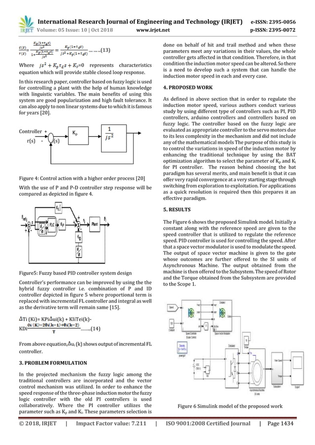 IRJET- Speed Control of Induction Motor using Hybrid PID Fuzzy Controller | PDF