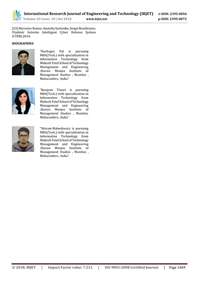 IRJET- Implementation of Artificial Intelligence Methods to Curb Cyber Assaults: A Review | PDF