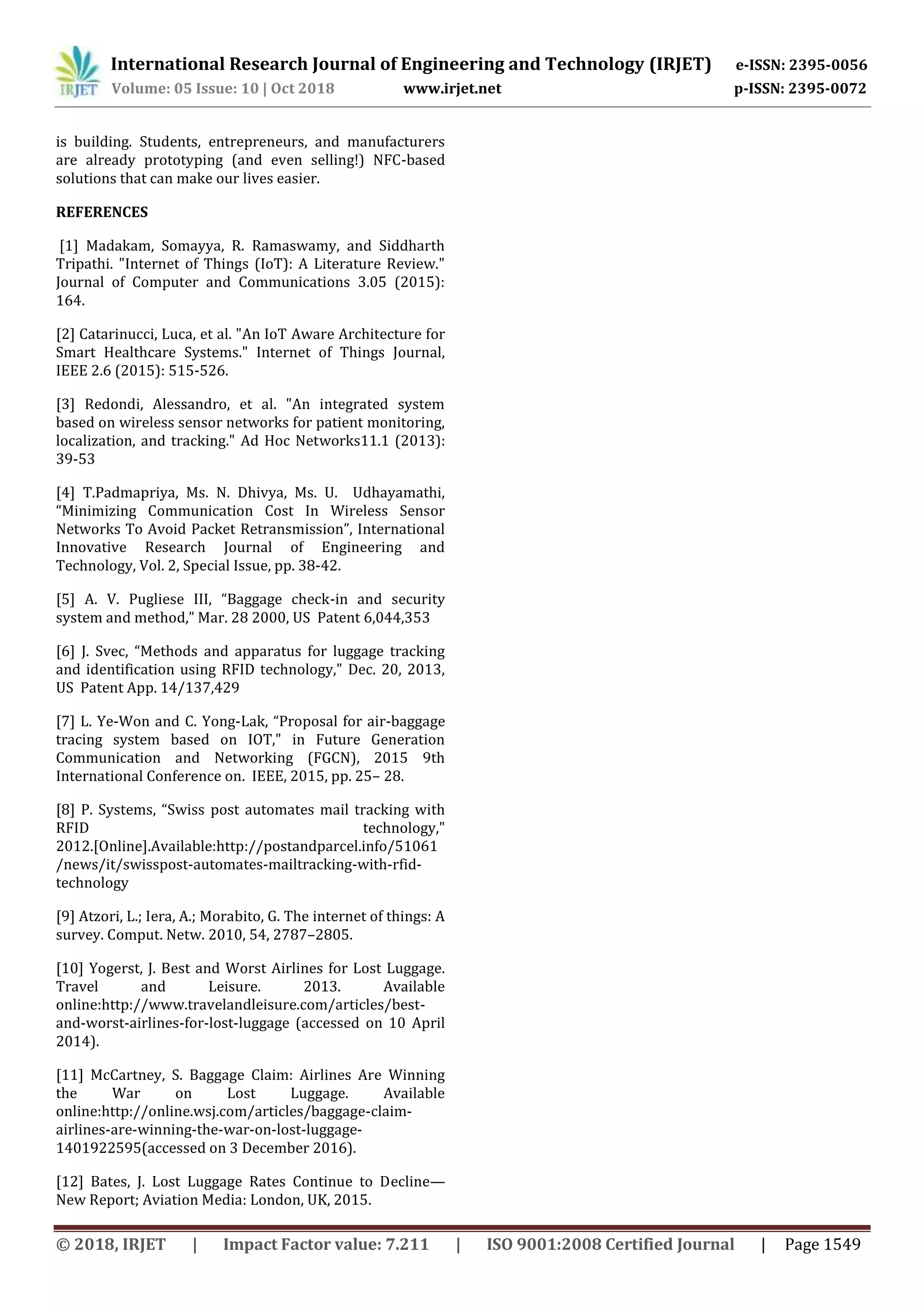 IRJET- Architectural Optimization of Luggage Tracking System | PDF