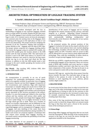 IRJET- Architectural Optimization of Luggage Tracking System | PDF