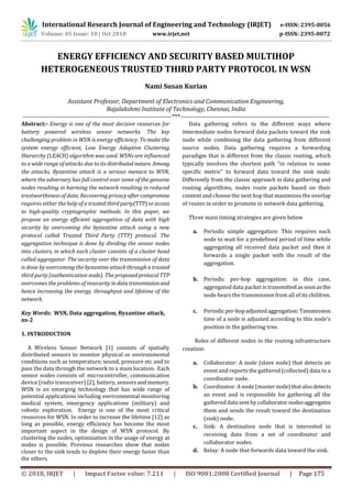IRJET- Energy Efficiency and Security based Multihop Heterogeneous Trusted Third Party Protocol ...