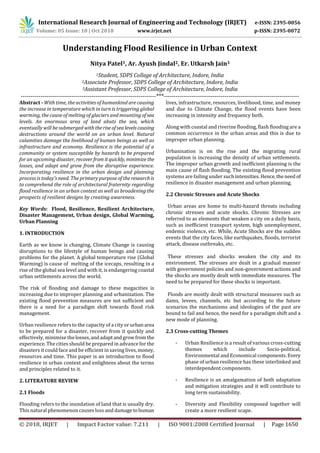 IRJET- Understanding Flood Resilience in Urban Context | PDF