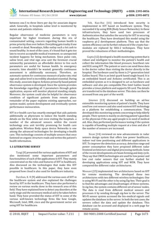 IRJET- Health Monitoring System using Arduino | PDF